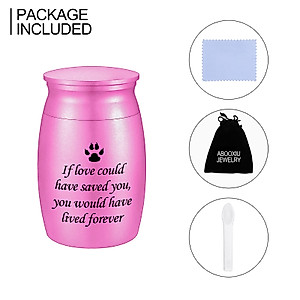 3 Inches Small Keepsake Urn for Pet Dog Ashes Aluminum Mini Cremation Urns for Dog Cat Memorial Ashes Urn for Sharing Fur Friend Ashes