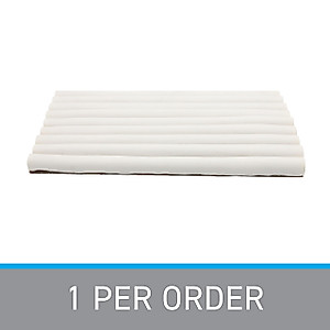 Large Continuous Slot White Faux Leather Ring Insert - 14 1/8" L x 7 5/8" W x 3/4" H - Holds up to 100 Rings