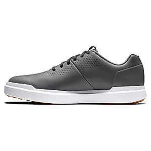 FootJoy Men's Contour Casual Golf Shoe, Charcoal/White, 9