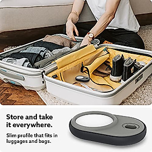 Caseology Nano Pop Compatible with Apple AirTag Case for AirTag Holder (2021) - Black Sesame