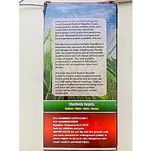 BANNA Solar Sonic Mole Repellent Groundhog Repeller Snake Repellent Gopher Deterrent Vole Chaser Spikes Traps Rodents No Killing - Protect Your Lawn and Garden of Outdoor (4 pcs Round)