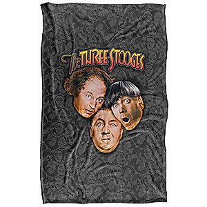 Trevco Three Stooges Stooges All Over Silky Touch Super Soft Throw Blanket 36" x 58"