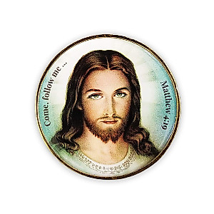 Love of Jesus Coin, Bulk Pack of 3, Trust in The Lord Man of God Bible Verse Faith Token, Gold Rimmed Religious Challenge Coin, Proverbs 3:5-6, God Gifts for Men
