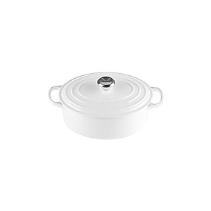 Le Creuset Enameled Cast Iron Signature Oval Dutch Oven, 2.75 qt., White