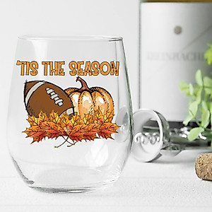 Toasted Tales Tis The Season | Fall Glass | Season Holiday Glassware | Cute Glass Tumbler | Novelty Gifts For Her | Thanksgiving Glass | Autumn Thanksgiving Gifts