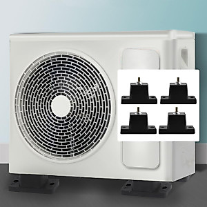 Enenes Rubber Vibration Isolator Mounting Bracket, 4Pack Air Conditioner Mounting Bracket, Mini Split Shock Absorbing Pads Stands for Outdoor Ductless Mini Split Air Conditioner Condensers