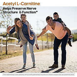 Doctor's Best Acetyl L-Carnitine, Help Boost Energy Production, Support Memory/Focus, Mood, Non-GMO, Vegan, Gluten Free, 120 Count (Pack of 1) (DRB-00152)