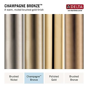 DELTA FAUCET T24867-CZ Angular Modern Monitor 14 Series Valve 3-Setting Integrated Shower Trim with Diverter, Champagne Bronz