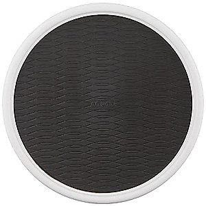 Copco 5220593 Non-Skid Pantry Cabinet Lazy Susan Turntable, 9-Inch and 12-Inch, White/Gray, 2-Pack