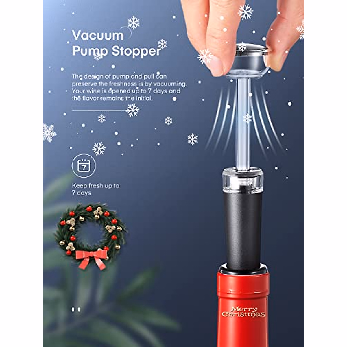 KNIPAN Electric Wine Opener 5-IN-1, Automatic Wine Bottle Openers with Foil Cutter, Wine Aerator Pourer, Vacuum Stopper, Rechargeable Electronic Corkscrew Wine Opener Kit
