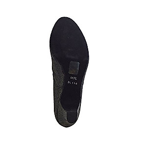 So'Danca Women's Glitter Canvas Ballroom Shoe 1.5in Heel Black 10M US