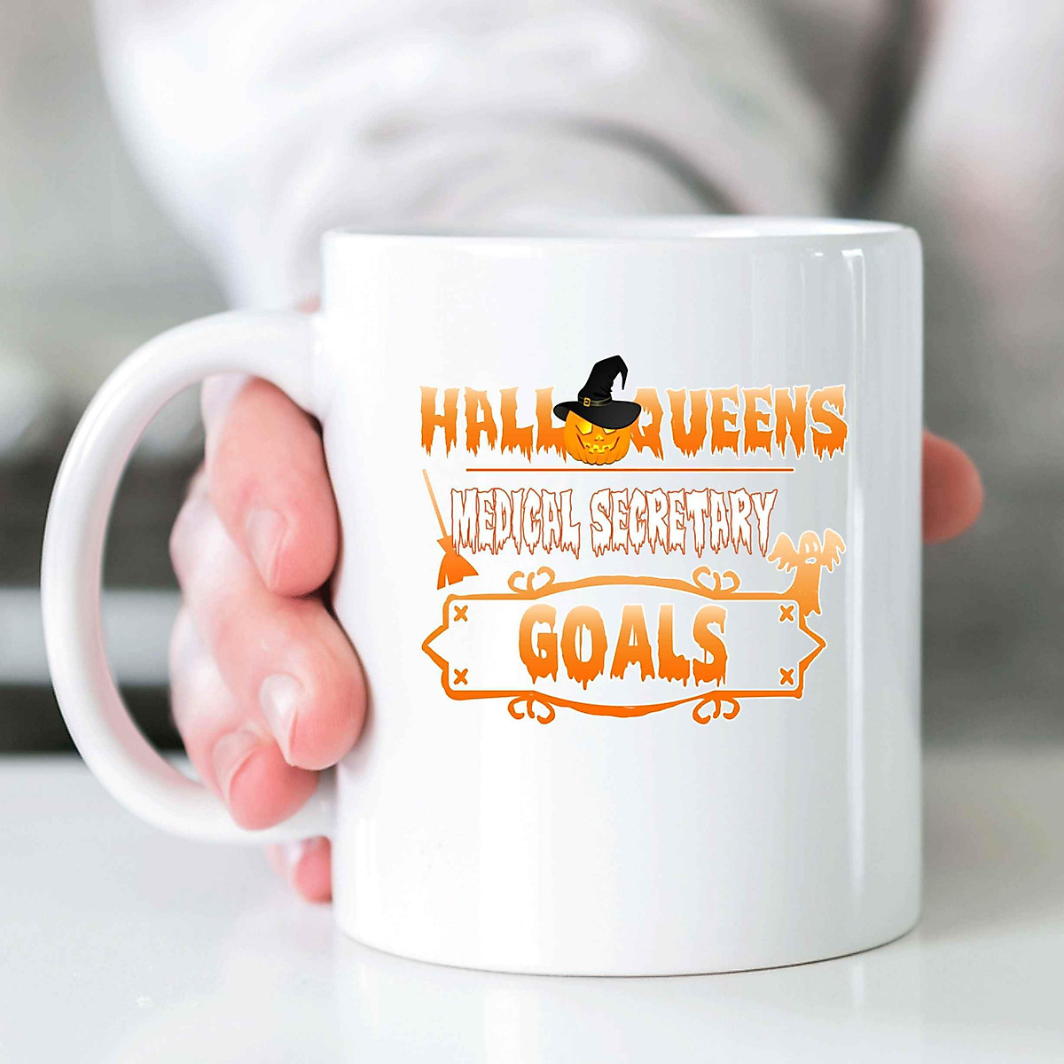 Appreciation Present for Medical Secretary, an Ideal for Friend Medical Secretary Goals Quote on 11 Oz White Ceramic Coffee Mug