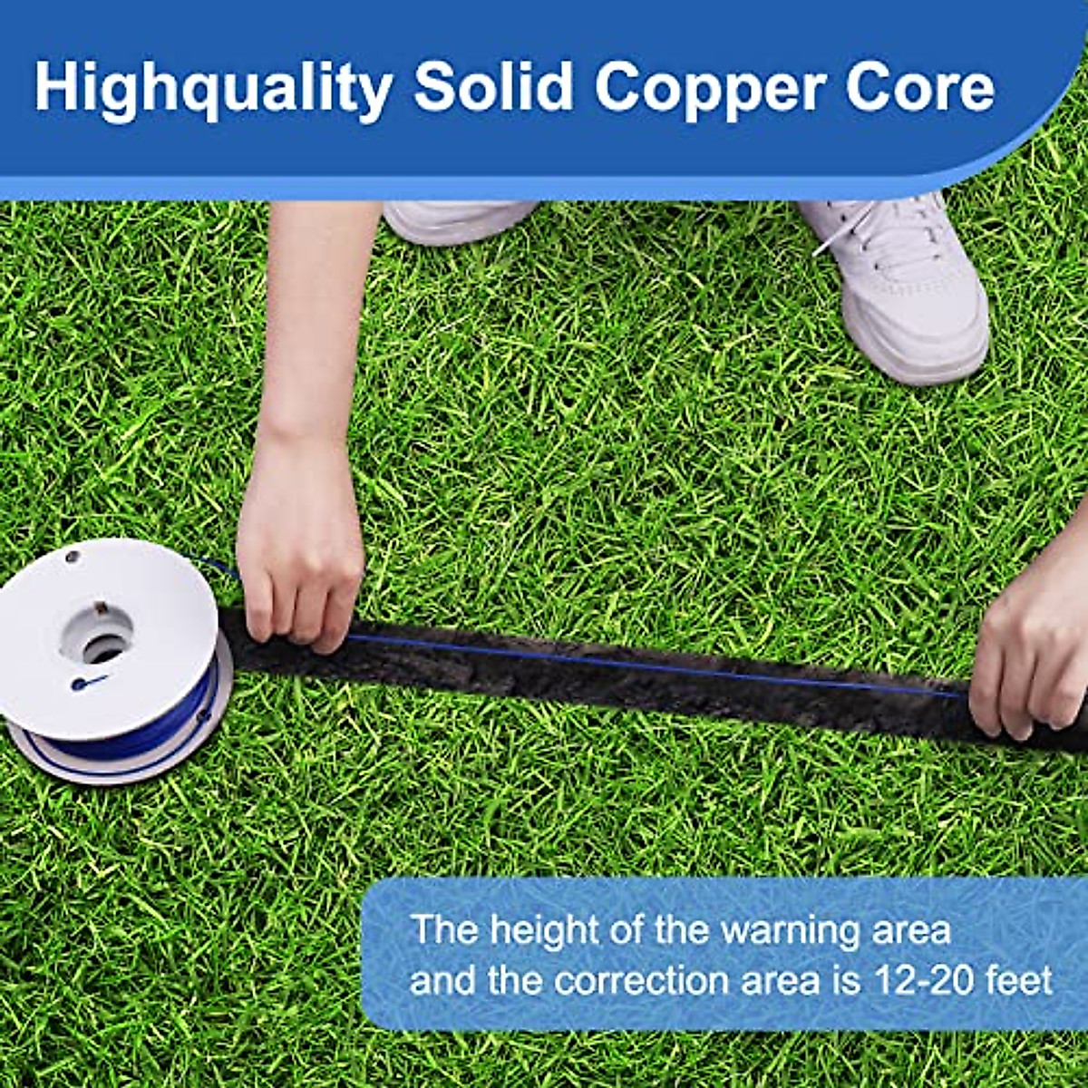 Dr.Tiger Electric Fence for Dogs - Underground Fence for Dogs, with Waterproof and Rechargable Receivers, Tone/Shock Correction Training Collar (In-Ground 2 Dog Fence Kit)