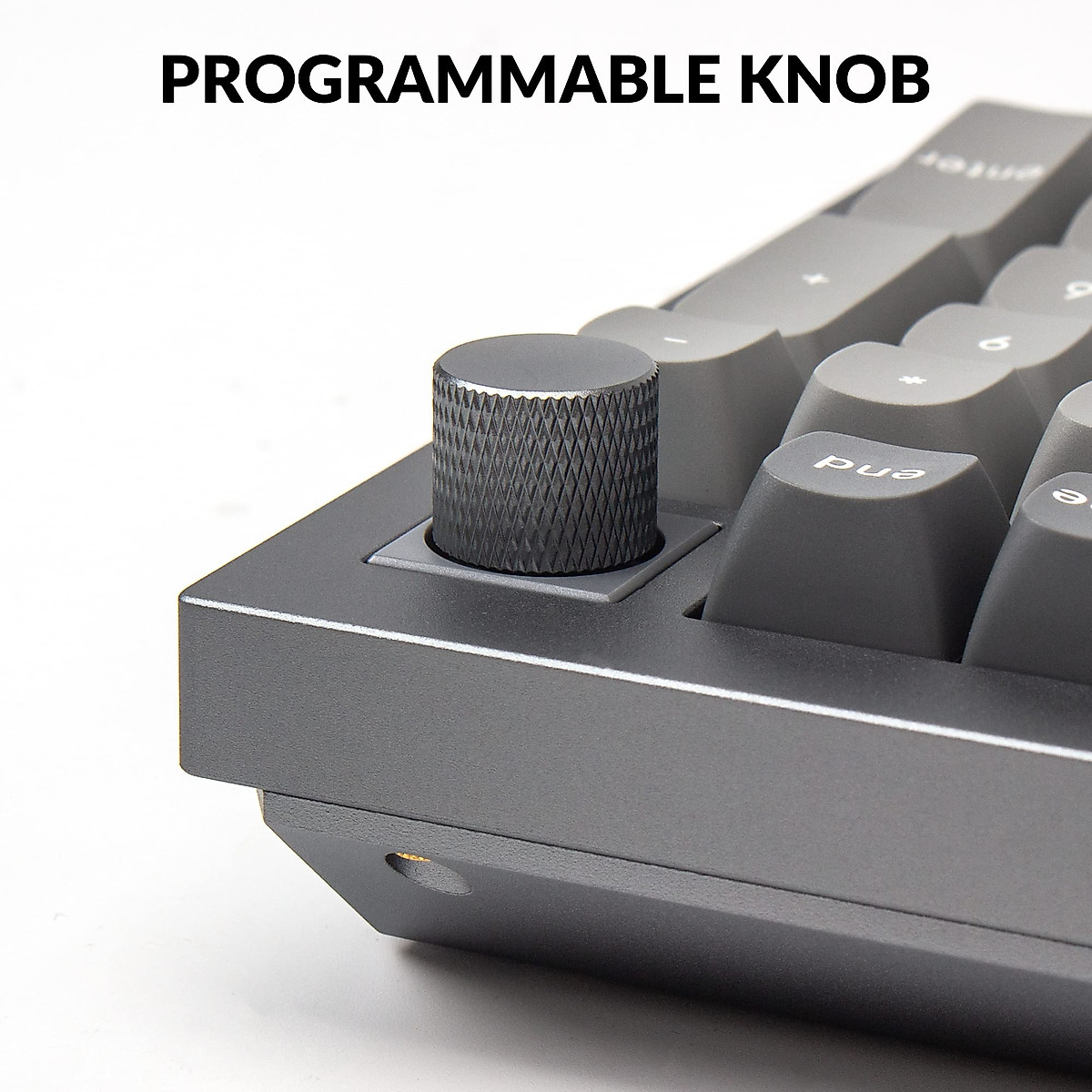 Keychron Q5 Wired Custom Mechanical Keyboard Knob Version, 96% Layout QMK/VIA Programmable Macro with Hot-swappable Gateron G Pro Brown Switch Double Gasket Compatible with Mac Windows Linux (Grey)