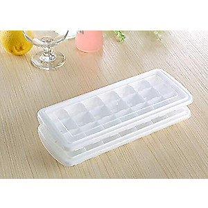 WOIWO 2PCS IceCube Box Mold Shaved Ice to Make Ice Box Mold Ice Cube Storage Box
