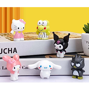 HORNO 6 pcs Cute Lovely Mini Animal Figure For Cake Topper,Garden Cake Decoration,Plant Etc.
