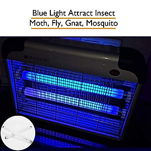 Longchin 10W Bug Zapper Light Bulb Replacement 2-Pack T8 UV Lightbulb for 20W Electric Insect Killer