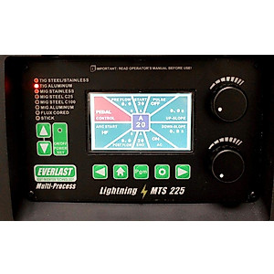 LightningMTS 225 Welder AC/DC TIG with PULSE/MIG/Stick 200 Amp Dual Voltage 110v/220v