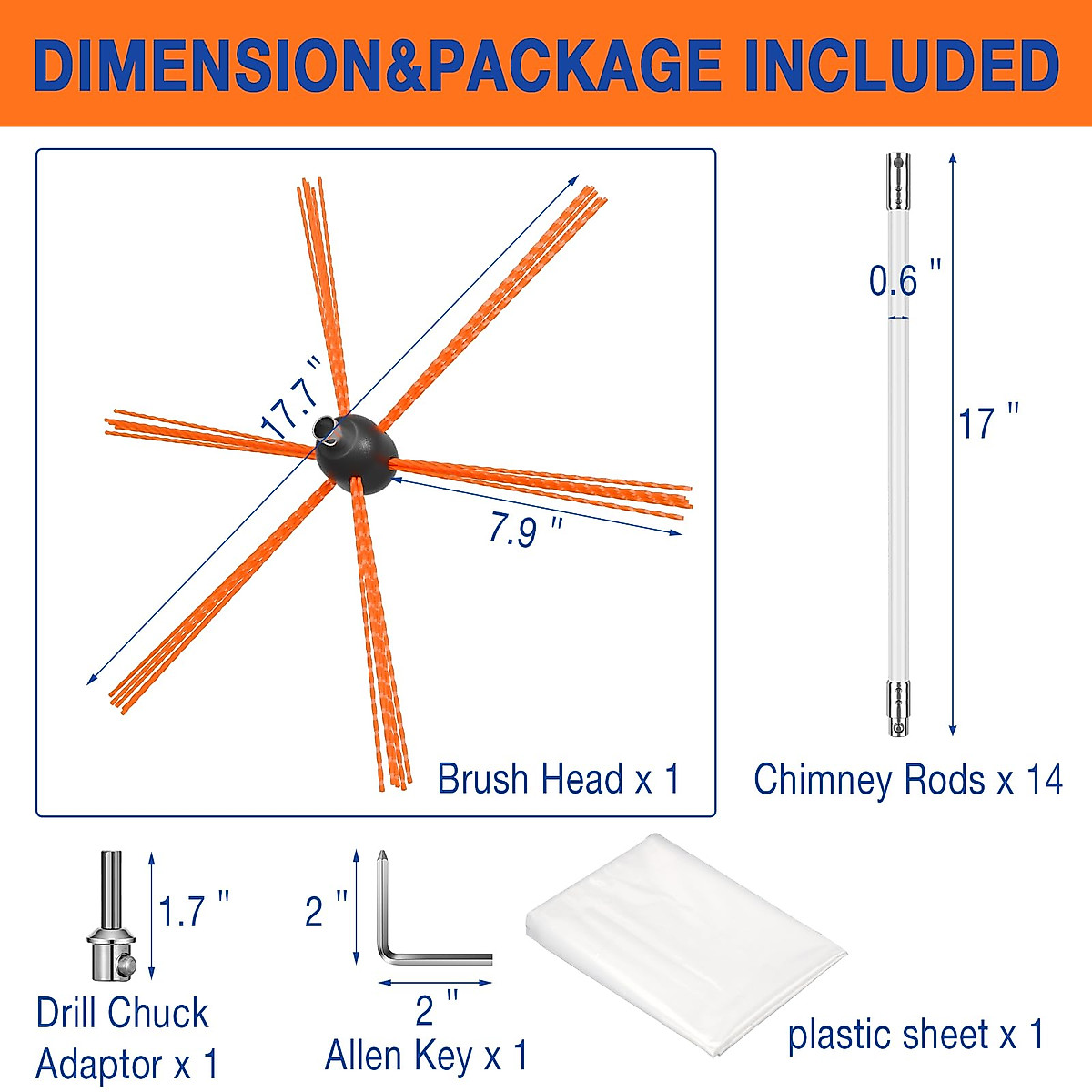 HOXHA Chimney Sweep Kit Cleaner