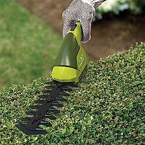 Sun Joe HJ605CC Cordless 2-in-1 Grass Shear + Hedge Trimmer w/Extension Pole, Green