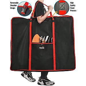 FINESUN Art Portfolio Case, Art Supply Storage Organizer, Art Bag with Frame Construction& Shoulder Straps, Portfolio Folder for Artwork, Drawings& TV (35x43 Inch)