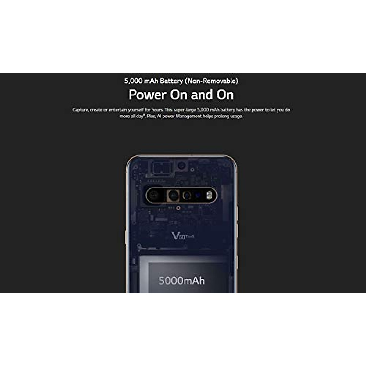 LG V60 ThinQ 5G LM-V600AM 128GB GSM Unlocked 6.8" P-OLED DisplayTriple 64MP+13MP+0.3MP Camera Phone Classy Blue