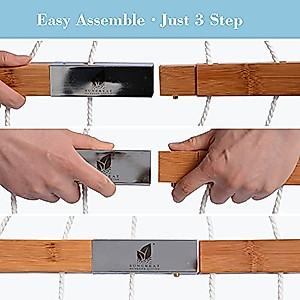 SUNCREAT Outdoor Tree Hammock for 2 Person, 450 lbs Capacity, Two Person Patio Hammock for Outdoor, Patio, Backyard, Garden, Green Drops