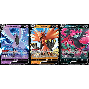 Galarian Articuno V 058/198 - Zapdos V 080/198 - Moltres V 097/198 - Chilling Reign - Legendary Birds Set - Ultra Rare 3 Card Lot