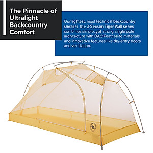 Big Agnes Tiger Wall UL1 Ultralight Tent with UV-Resistant Solution Dyed Fabric