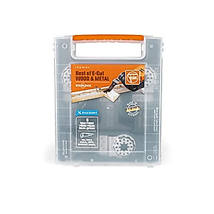 FEIN 35222967010 Best of E-Cut Starlock Wood & Metal Plunge Multitools/Multifunction Tools/Saw Blades for Wood and Metal Pack of 6