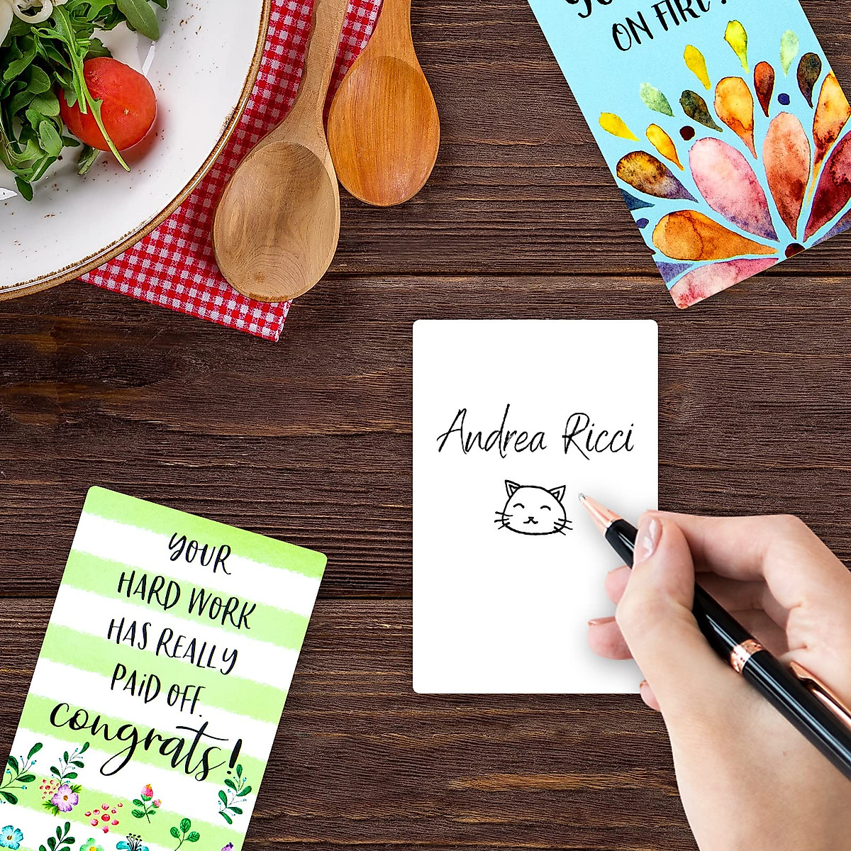 Fantasyon 72 PCS Motivational Cards Positive Affirmations Cards for Women Inspirational Cards Appreciation Cards for Employees Encouragement Mini Note Cards Lunch Box Notes for Kids