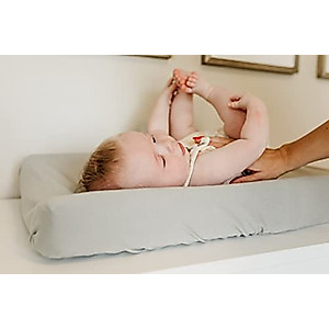 Premium Knit Diaper Changing Pad Cover"Stone" by Copper Pearl