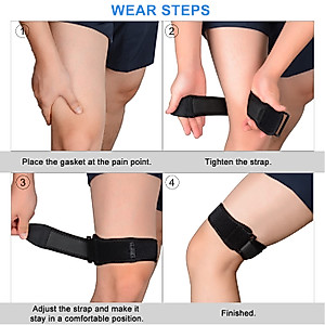 supregear IT Band Strap, Adjustable Iliotibial, Knee, Thigh, Hip & ITB Syndrome Compression Wrap Support, Breathable Patellar Tendonitis and Osgood Schlatters Stabilizer Brace for Men and Women