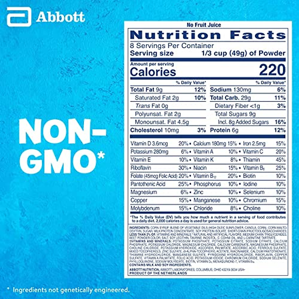 PediaSure Grow & Gain Non-GMO and Gluten-Free Shake Mix Powder, Nutritional Shake For Kids, With Protein, Probiotics, DHA, Antioxidants*, and Vitamins & Minerals, Strawberry (24 servings – 3 cans)
