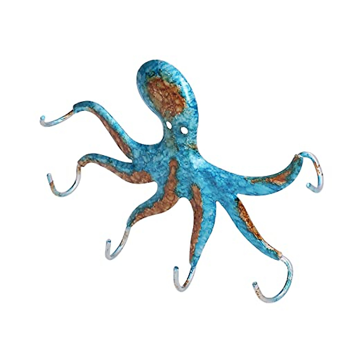 Octopus Key Holder, Unique Shape Iron Octopus Hook,Metal Hooks Wall Mounted Iron Octopus Hook,Space Saving Metal Hooks for Bedroom Bathroom Kitchen, Octopus Key Holder, Unique Shape Iron Octopus