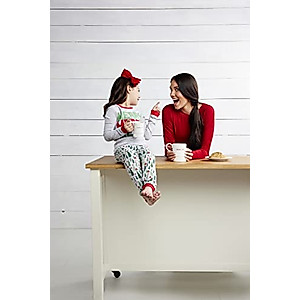 Mud Pie Womens Holiday Christmas Pajamas Set, Red, Small