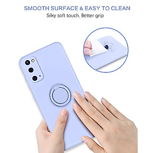 BENTOBEN Samsung Galaxy S20 Phone Case, Galaxy S20 Case 5G, Slim Silicone | 360° Ring Holder Kickstand | Support Car Mount | Soft Rubber Hybrid Hard Protection Shockproof Bumper Non-Slip Cover, Purple