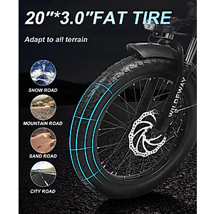 Wildeway Electric Bike with 32Ah Battery 750W 28MPH Motor, 20 inch Fat Tire Folding Electric Bike, Urban City Commuter Ebikes for Adults Men Women, Electric Bicycle 7 Speed Gear