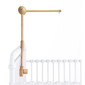 Sorrel + Fern Wooden Baby Crib Mobile Arm, 3D 360° Adjustable - Baby Mobile Holder Arm (31 inch, 100% Natural Beech Wood) - Strong Anti Slip Attachment - Nursery Décor