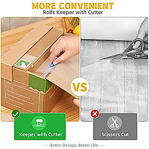 Funnyleaf 11" x 150' Food Vacuum Seal Roll Bags Keeper with Cutter, Ideal Vacuum Sealer Bags for Food Save, Commercial Grade, BPA Free, Great for Meal prep, Storage and Sous Vide