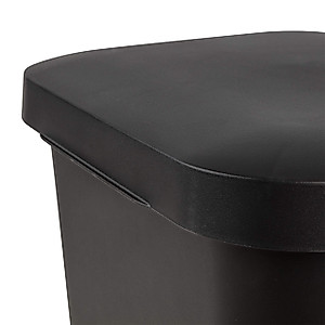 STERILITE 11.9 Gallon StepOn Wastebasket with Lid, Ideal in The Kitchen and Mudroom, Fits a Large 13 Gal Trash Liner, Pedal, Black Lid and Bin, 4-Pack