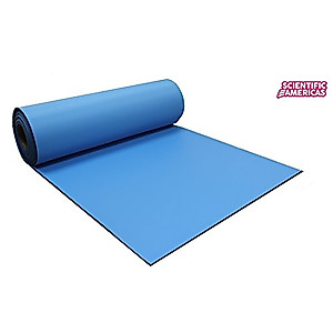 ESD Mat Kit with a Wrist Strap and Dual Point Grounding, Three Layer Vinyl, 24" X 48" (2' Wide x 4' Long x 0.125" Thick), Blue