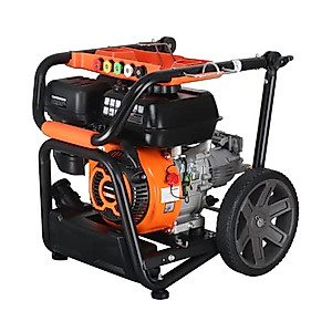 Genkins GPW3200 Gas Powered Foldable Pressure Washer 3200 PSI and 2.5 GPM, Soap Tank and Five Nozzle Set | Compact & Foldable