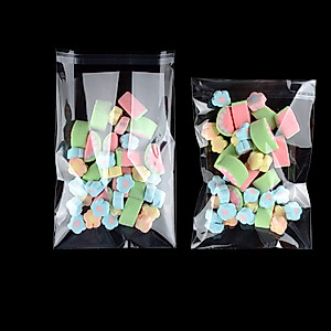 FUNNYARD Self Adhesive Bag 200 PCS 3 x 5 Inch Clear Resealable Cellophane Bags Party Favor Bags Self Sealing Treat Bags for Cookie Bakery Soap (3x5 inch)