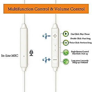 MAXROCK Sleep Earbuds, Ultra-Soft Comfortable Noise Isolating Earplugs Workout Headphones in-Ear Earphones w/Mic & Volume Control - Perfect for Side Sleeper Air Travel, Meditation & Insomnia(White)