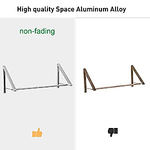 Anjuer Laundry Room Drying Rack Wall Mounted Clothes Hanger Folding Wall Coat Racks Aluminum Home Storage Organiser Space Savers Silver 2 Rakcs with Rod