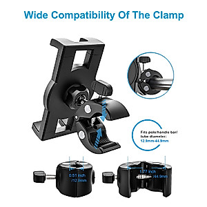 woleyi Spinning Bike Tablet Mount Holder, Indoor Stationary Exercise Bikes Tablet Clamp, Gym Treadmill Elliptical Tablet Stand for iPad Pro/Air/Mini, Galaxy Tab/Z Fold, iPhone and More 4.7-13" Devices
