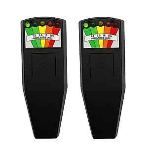Jahyshow 2 Pack LED EMF Meter Magnetic Field Detector Ghost Hunting Paranormal Equipment Tester Portable Counter