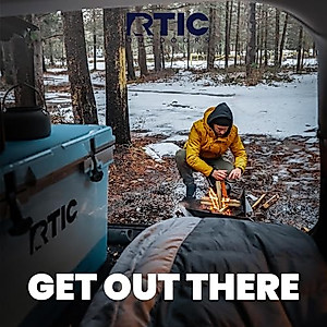 RTIC 65 Quart Ultra-Tough Hard Cooler Insulated Portable Ice Chest Box for Beach, Drink, Beverage, Camping, Picnic, Fishing, Boat, Barbecue, White