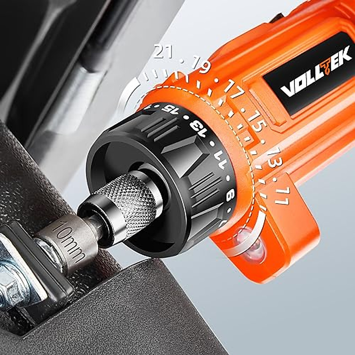Volltek Cordless Screwdriver, 8V Max 10Nm Electric Screwdriver Rechargeable Set with 82 Accessory Kit and Charger in Carrying Case, 21+1 Cluth, Dual Position Handle, LED Light, VTCD2623